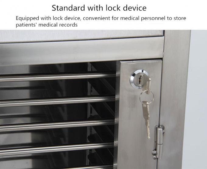 Thickened Medical Record Holder , Mobile Medical Records Storage Cabinets