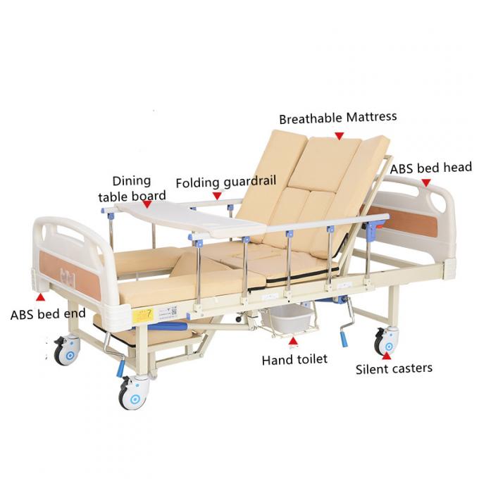 Nursing Adjustable Manual Hospital Bed Back Raising Hospital Style Beds