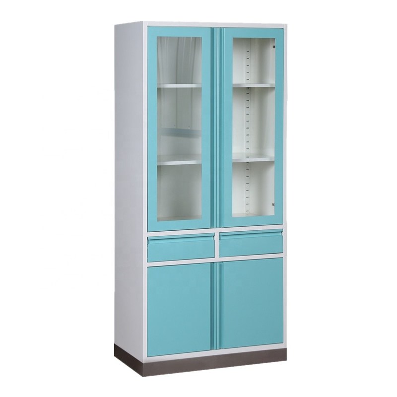 Coated Display Office / Hospital Medicine Display Cabinet H2000*W900 ...